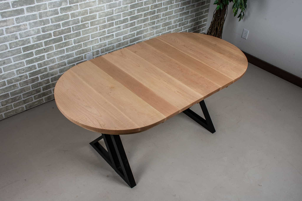 Oval Wood Table | Steel Leg Dining Table | Loewen Design Studios