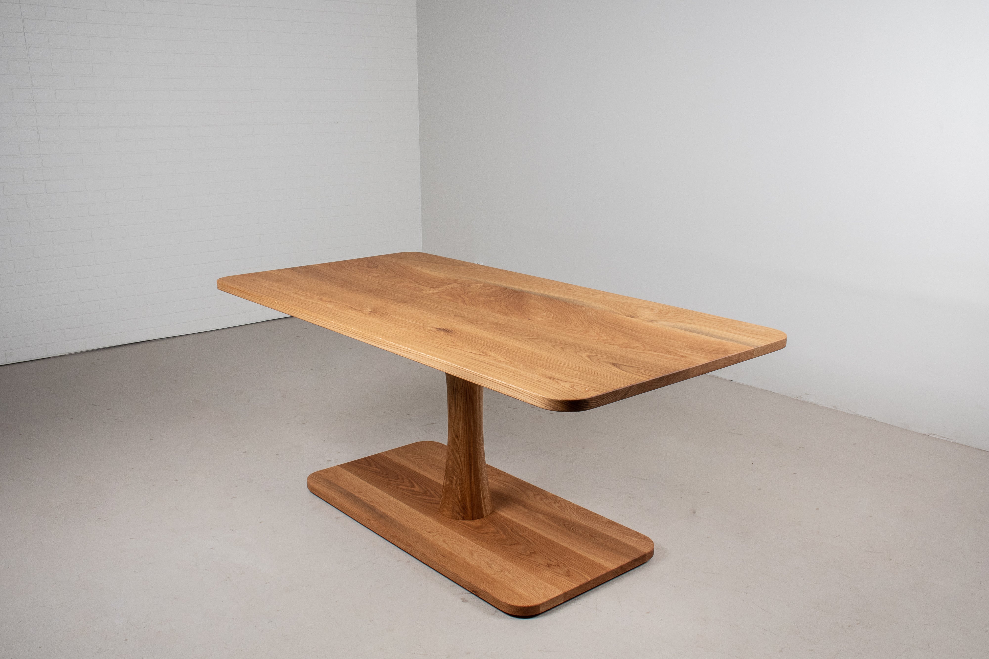 Custom Oak Jarvis table for Bridget & Sam – Loewen Design Studios