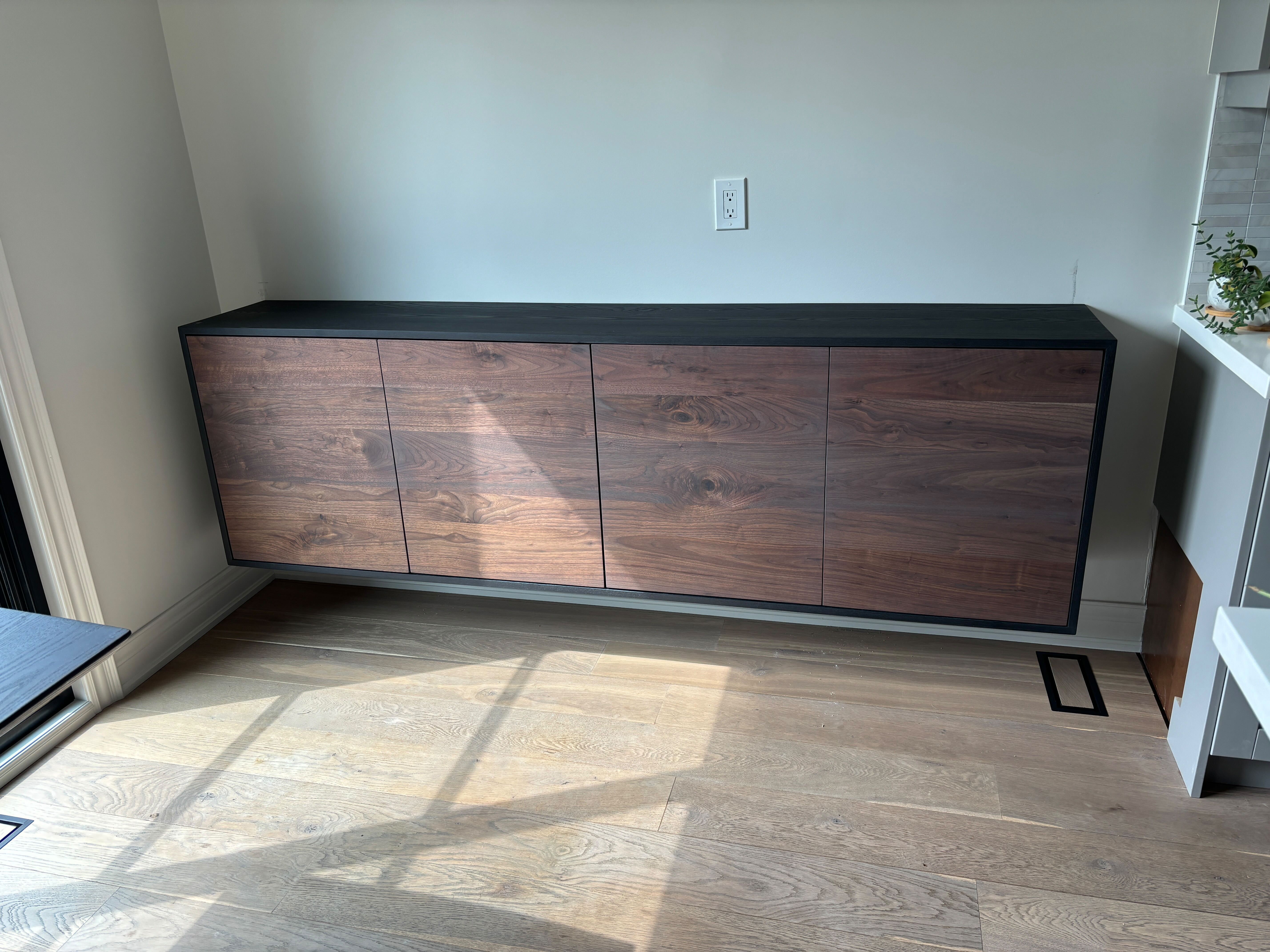Custom Ash/Walnut sideboard for Ryan – Loewen Design Studios
