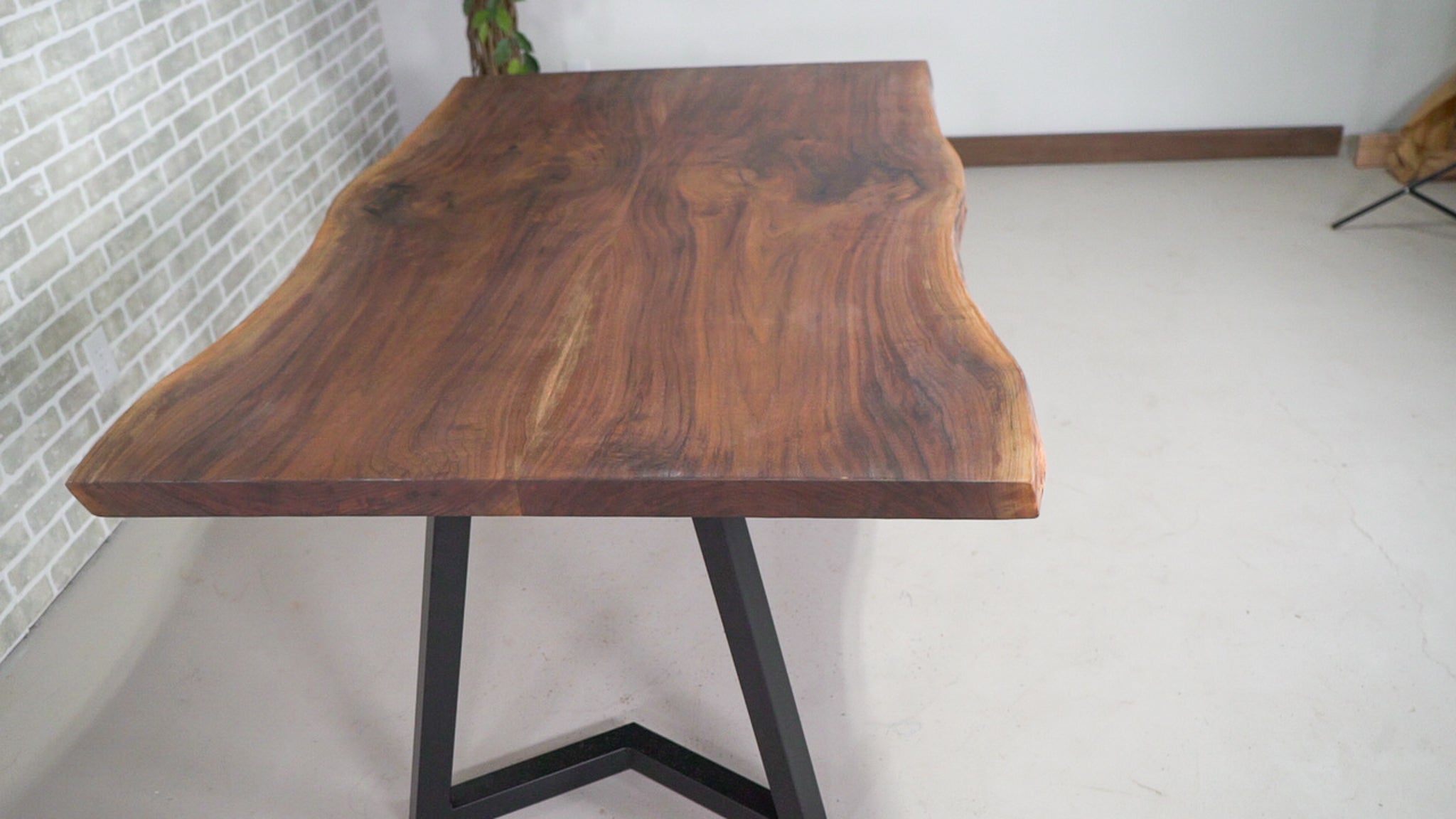 Custom Walnut Bookmatch dining table for Julie – Loewen Design Studios