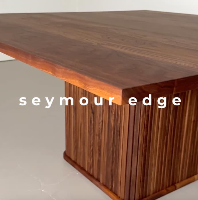 Square Wood Table | Fluted Pedestal Table | Loewen Design Studios