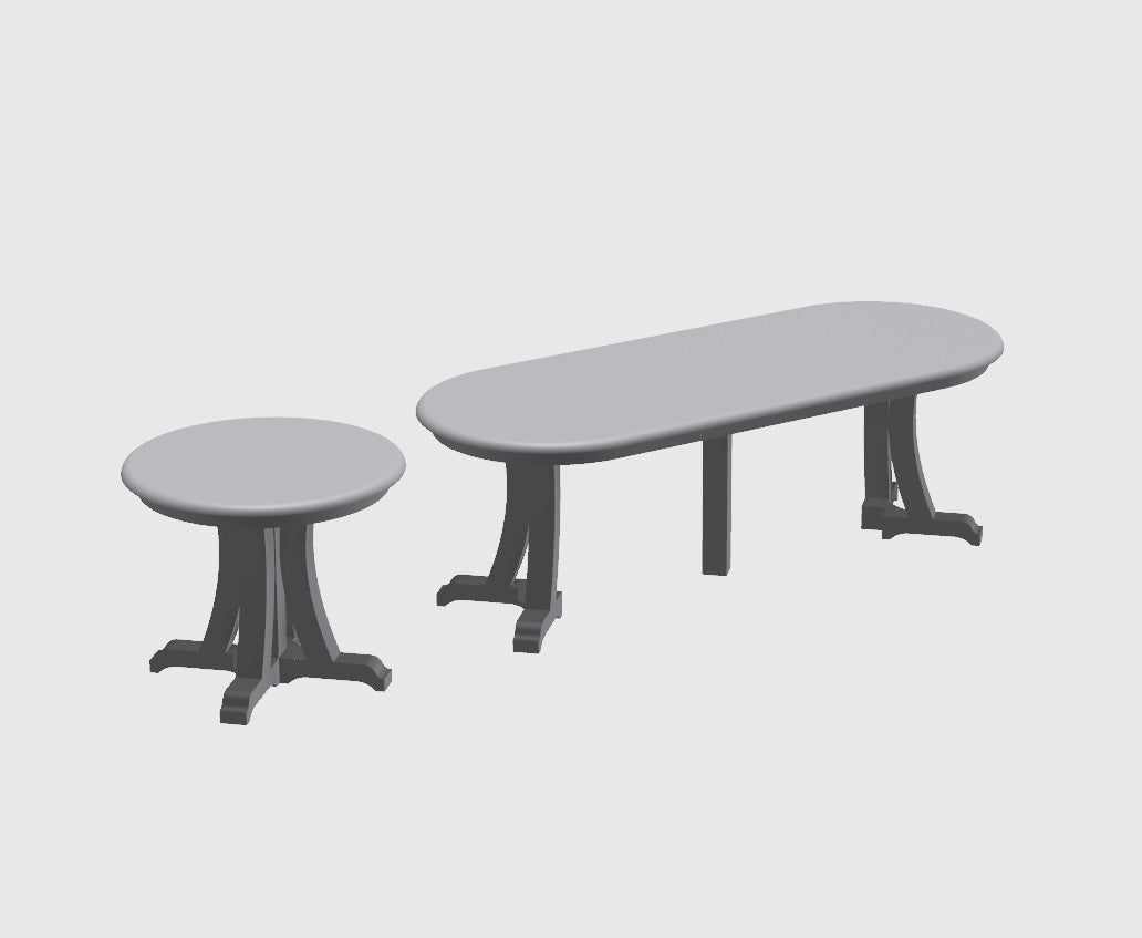 Custom Round Extension table for Jane – Loewen Design Studios
