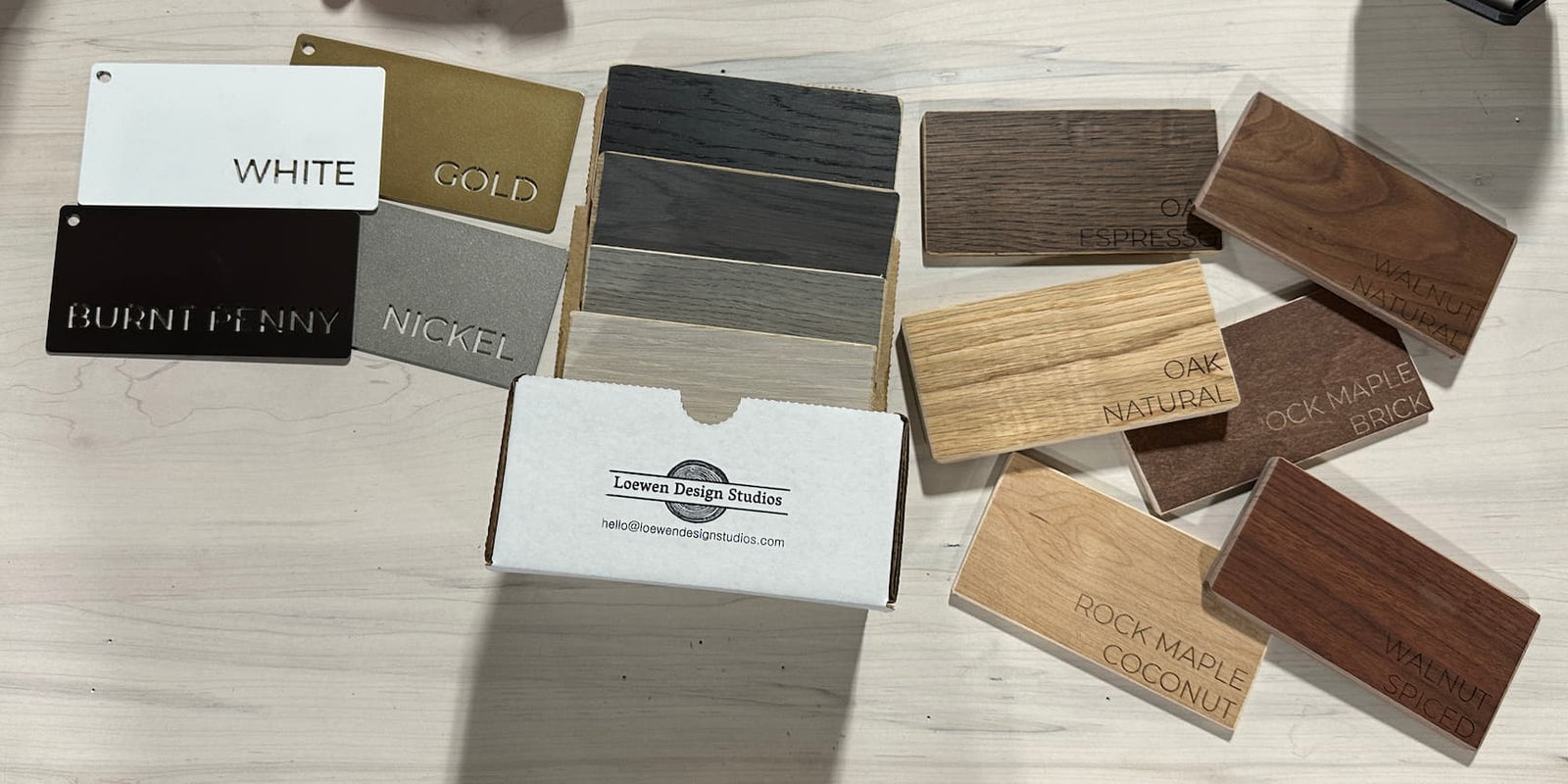 Wood Table Sample Swatches | Loewen Design Studios