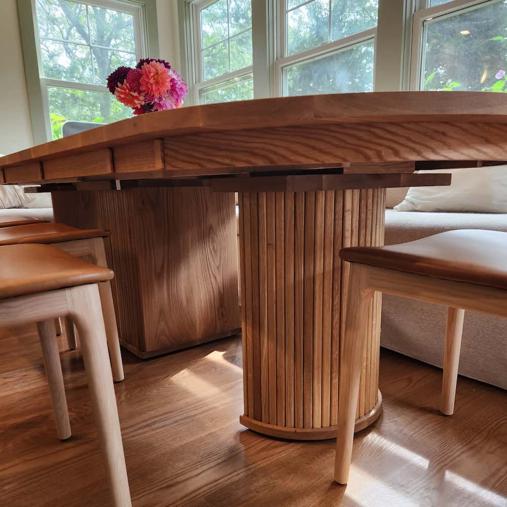 Extendable Oval Table | Wood Pedestal Table | Loewen Design Studios