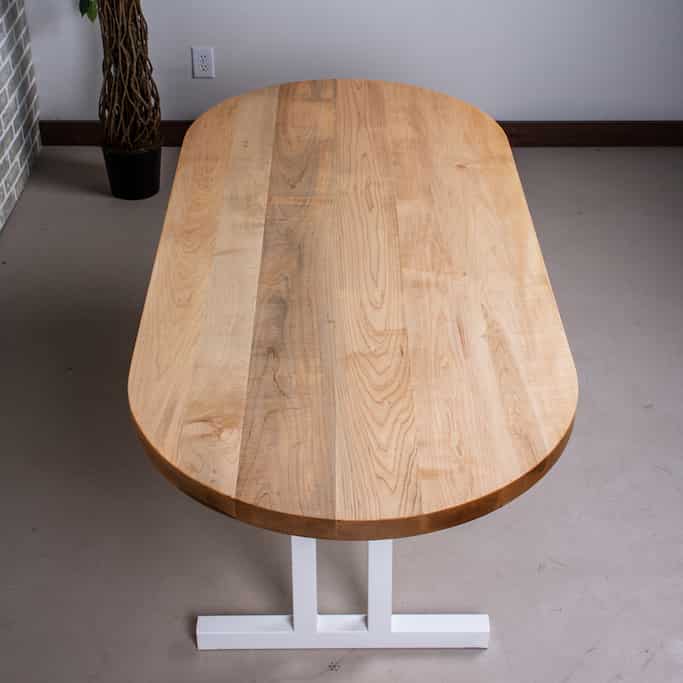 Oval Wood Table | Steel Leg Dining Table | Loewen Design Studios